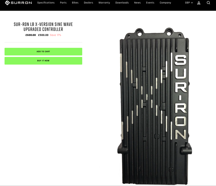 Special Price on Surron Genuine X Controllers Save 17% now £500 Plus p ...